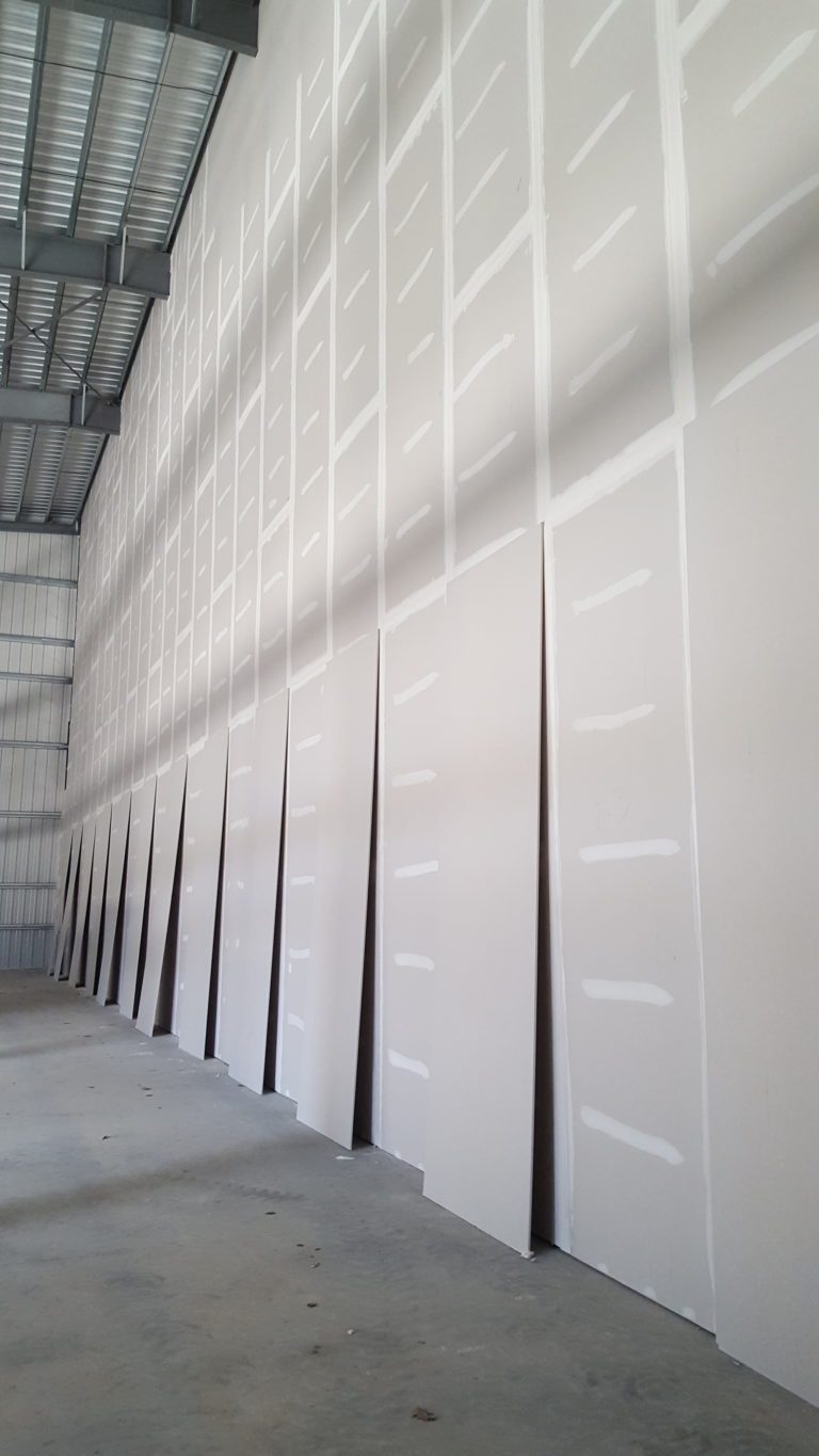 11-15-17 The first layer, of one side of the firewall is 95% completed ...